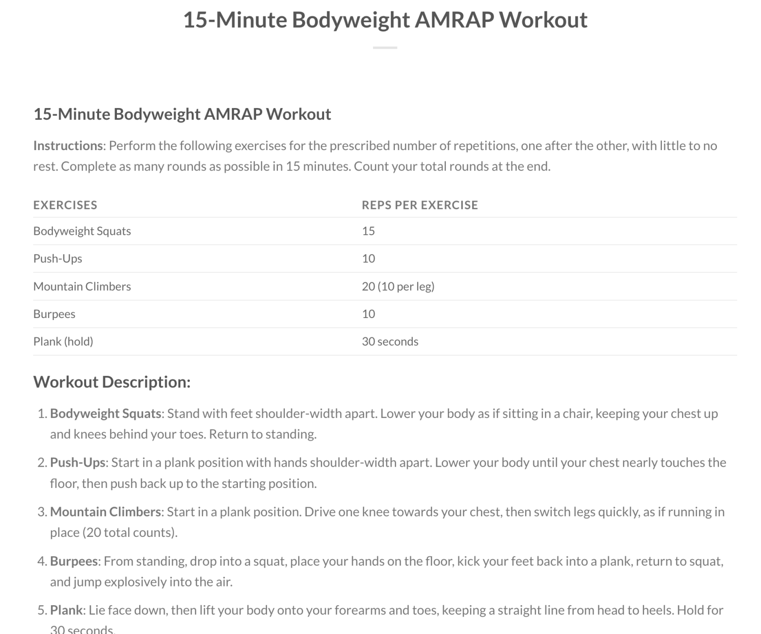 Get Fit Faster - Endura AMRAP Workout Generator - The Best AI Personal ...